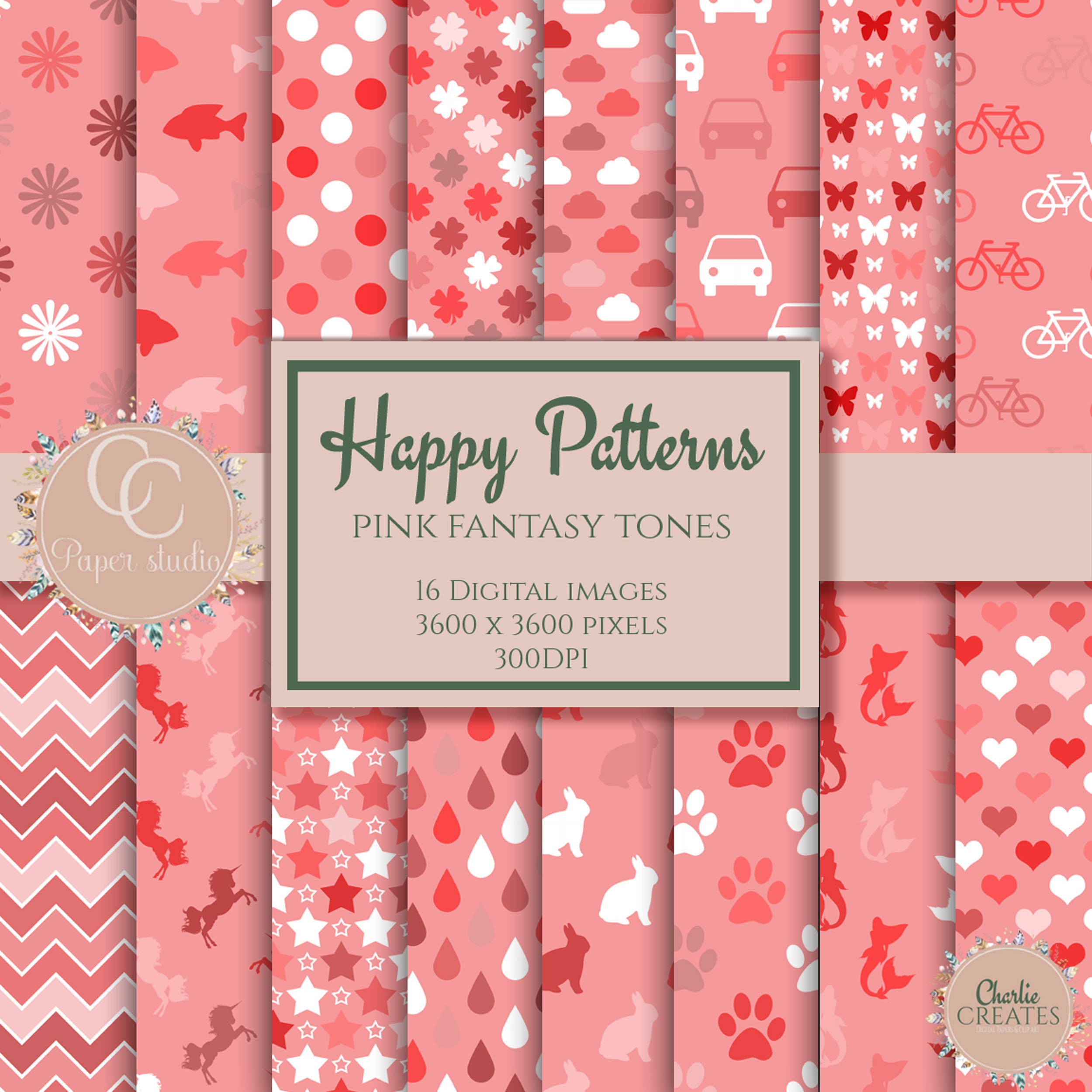 12 Panel Scrapbook Paper Mock up Template, 12 Digital Paper Mock up ...