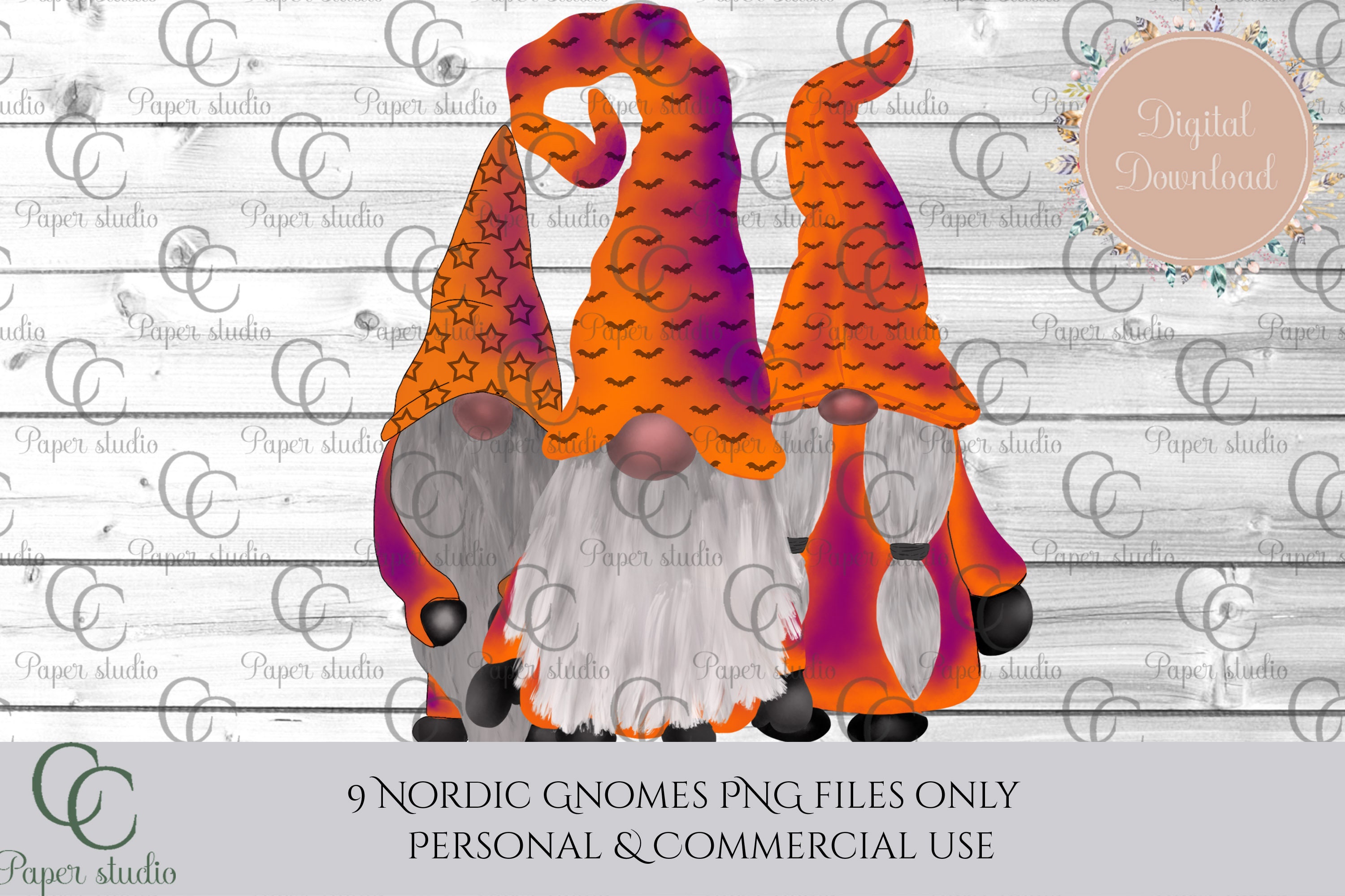 Tomte Gnome Clipart Scandinavian Halloween Gnome - Etsy