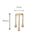 14k Gold Triple Crystal Floating Helix Earring Top & Barbell ...