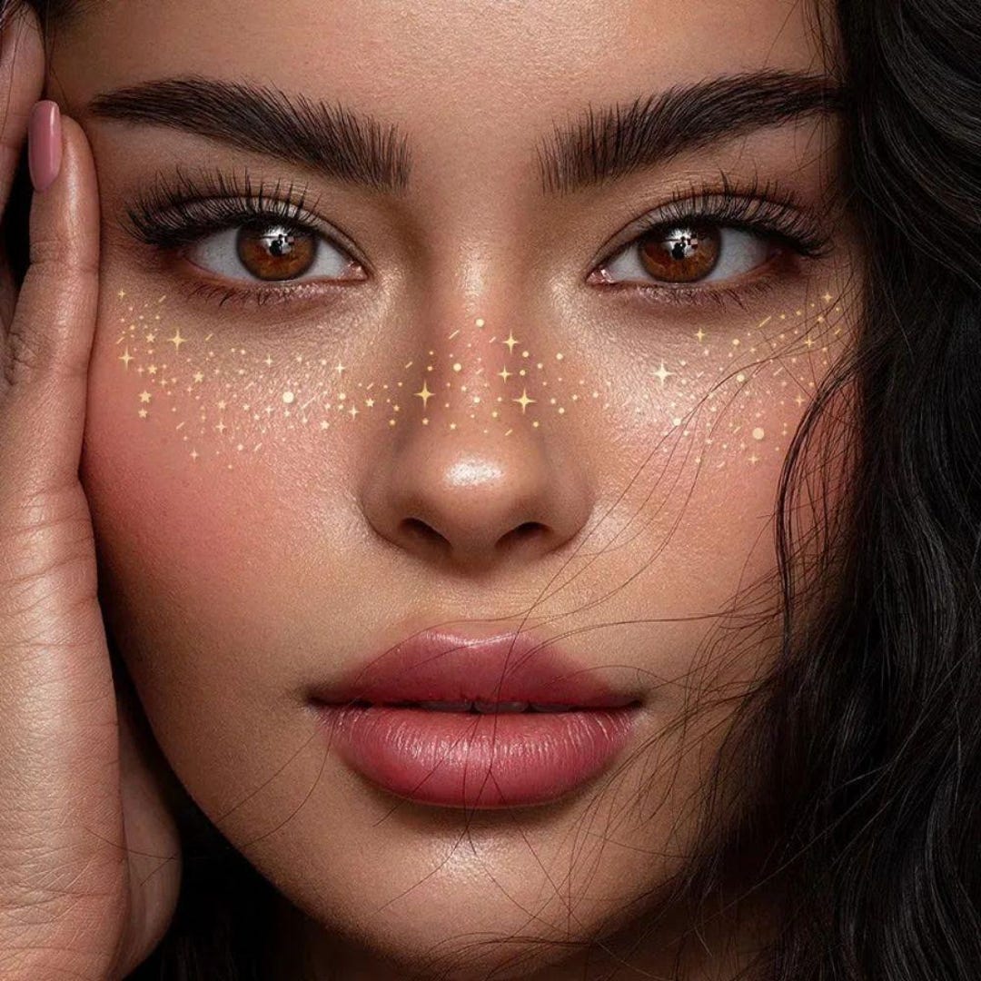 Glitter Freckles (fake Freckles, Freckle Tattoo, Sparkle Tattoo ...