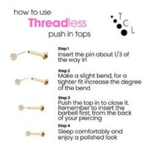 14k Teardrop Floating or Vertical Helix Earring Gold (threadless ...