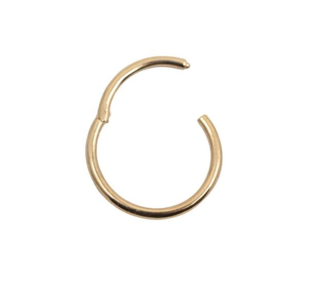 14k 18 Gauge Plain Clicker Hoop Gold (hoop Earrings, Clicker Hoop ...