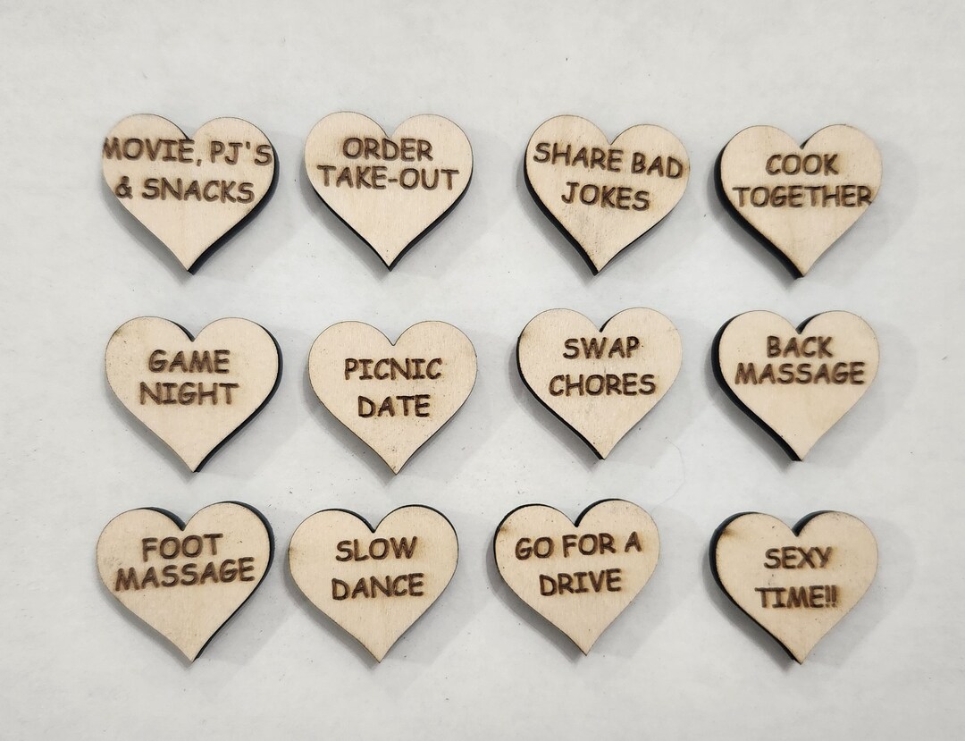 Laser-engraved Couples Tokens for Date Nights - Etsy