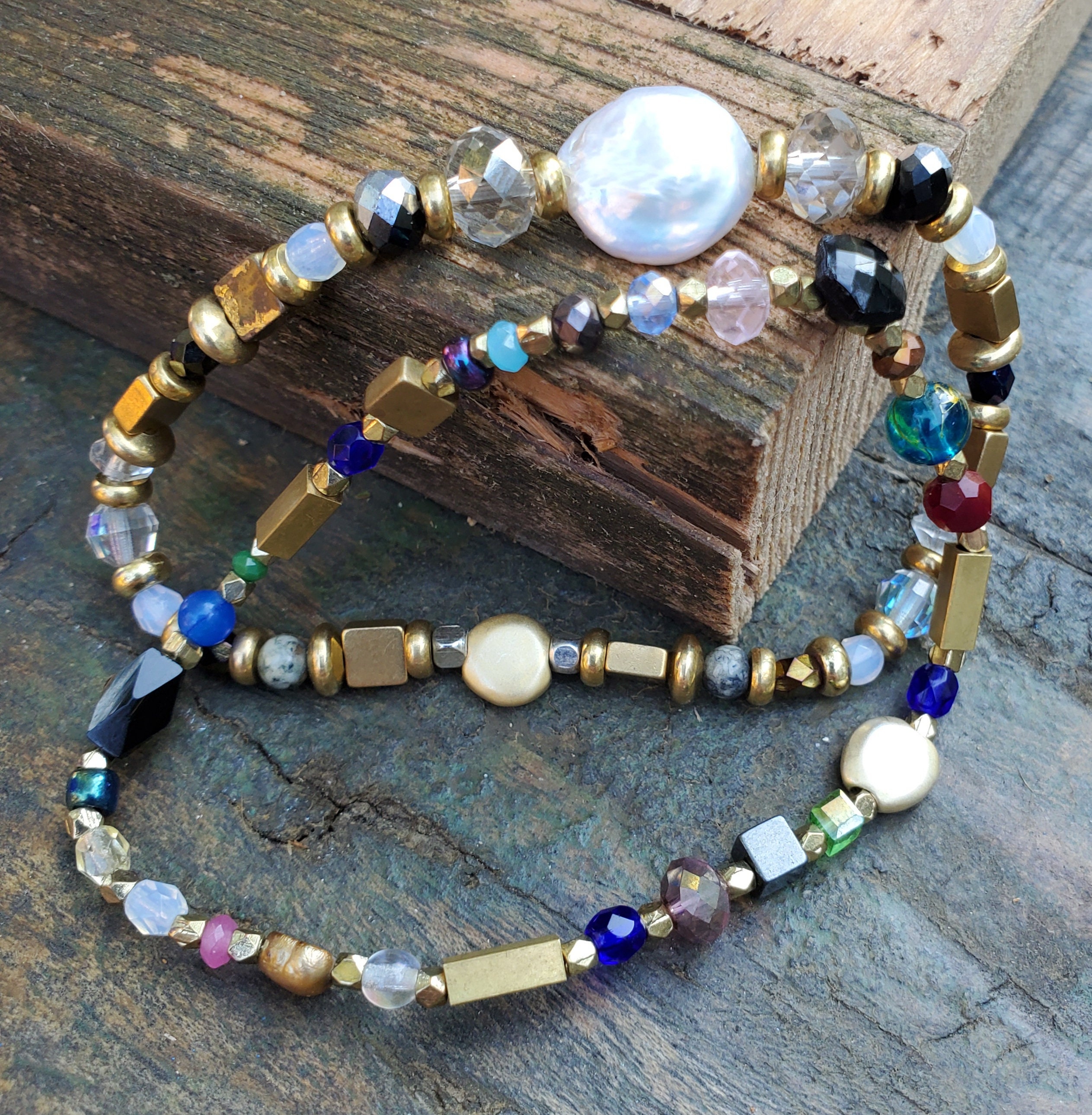 Sew A Button - Bracelet Stack - Etsy