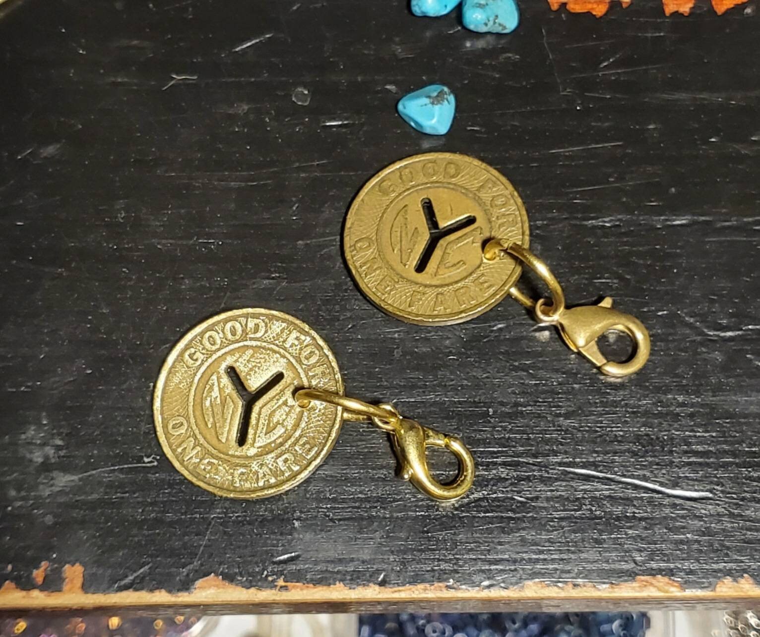 Vintage 1950-60 NYC MTA SUBWAY Token Charm - Last 5 - Etsy