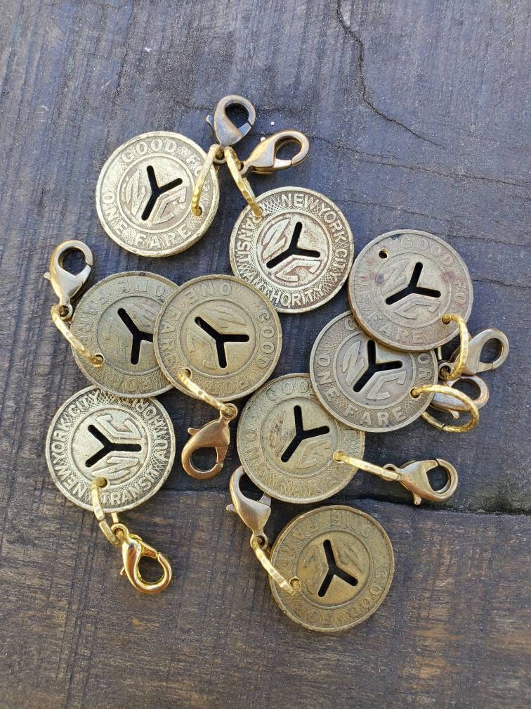 Vintage 1950-60 NYC MTA SUBWAY Token Charm - Last 5 - Etsy