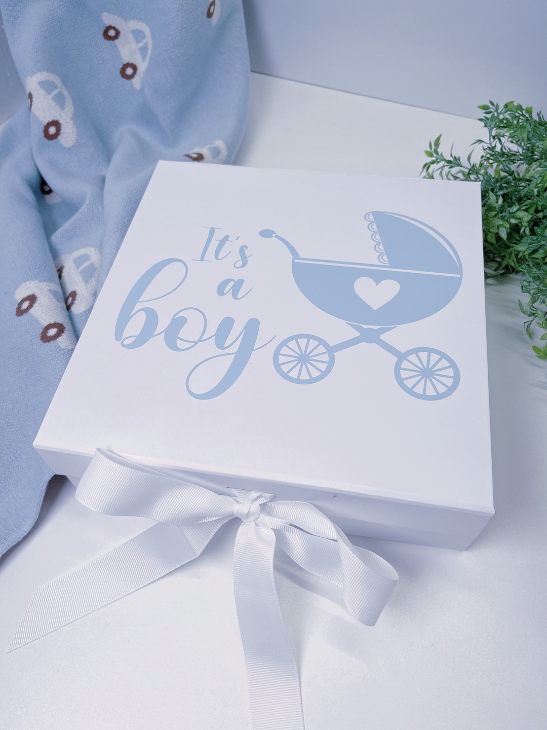 Its a Boy Gift Box, Personalised Luxury Magnetic Keepsake Box With ...