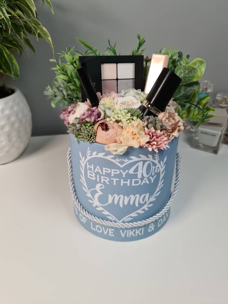 Personalised Makeup Bouquet, Floral Gift Box, Birthday Gift Set - Etsy UK
