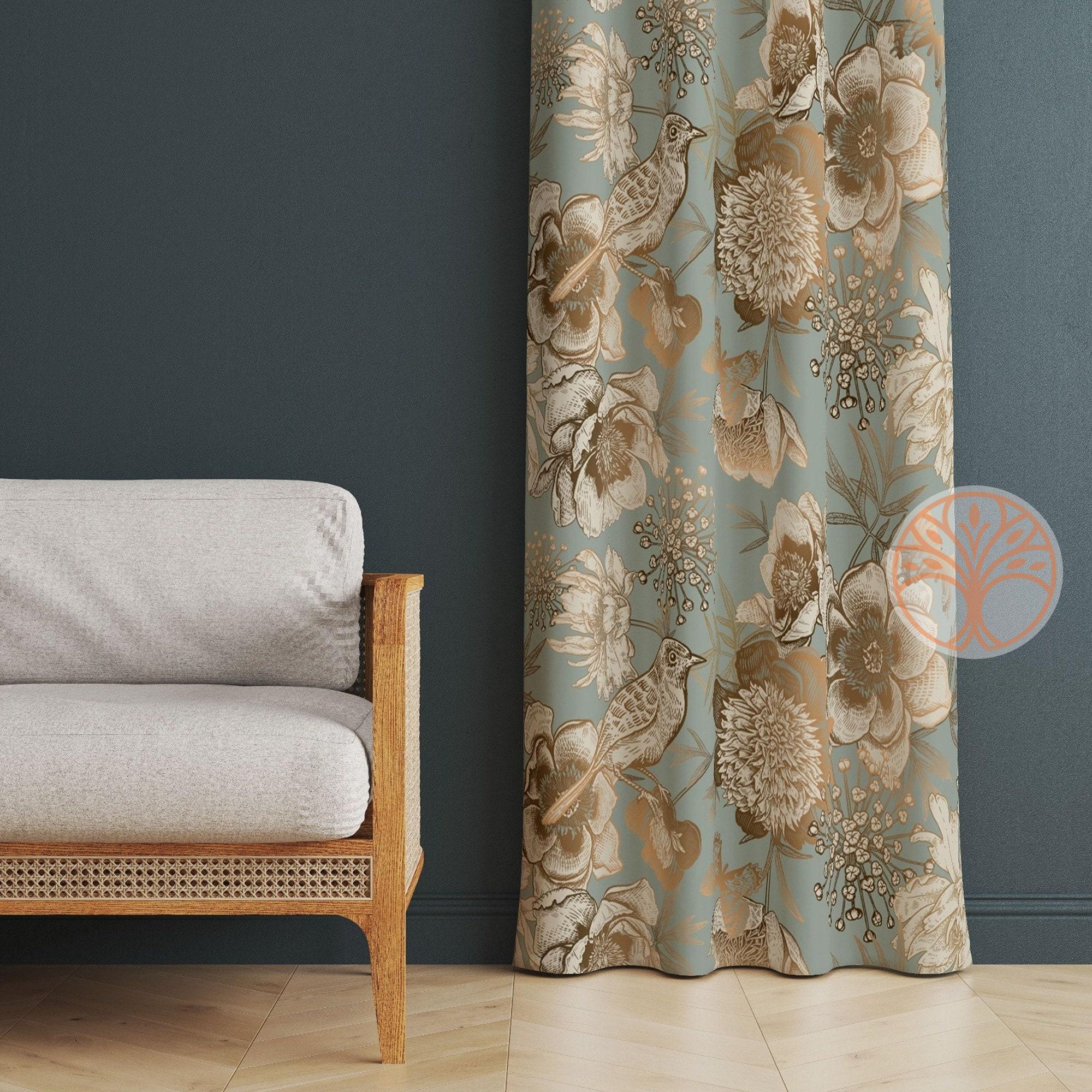Decorative Floral Curtain|thermal Insulated Floral Window Treatment ...