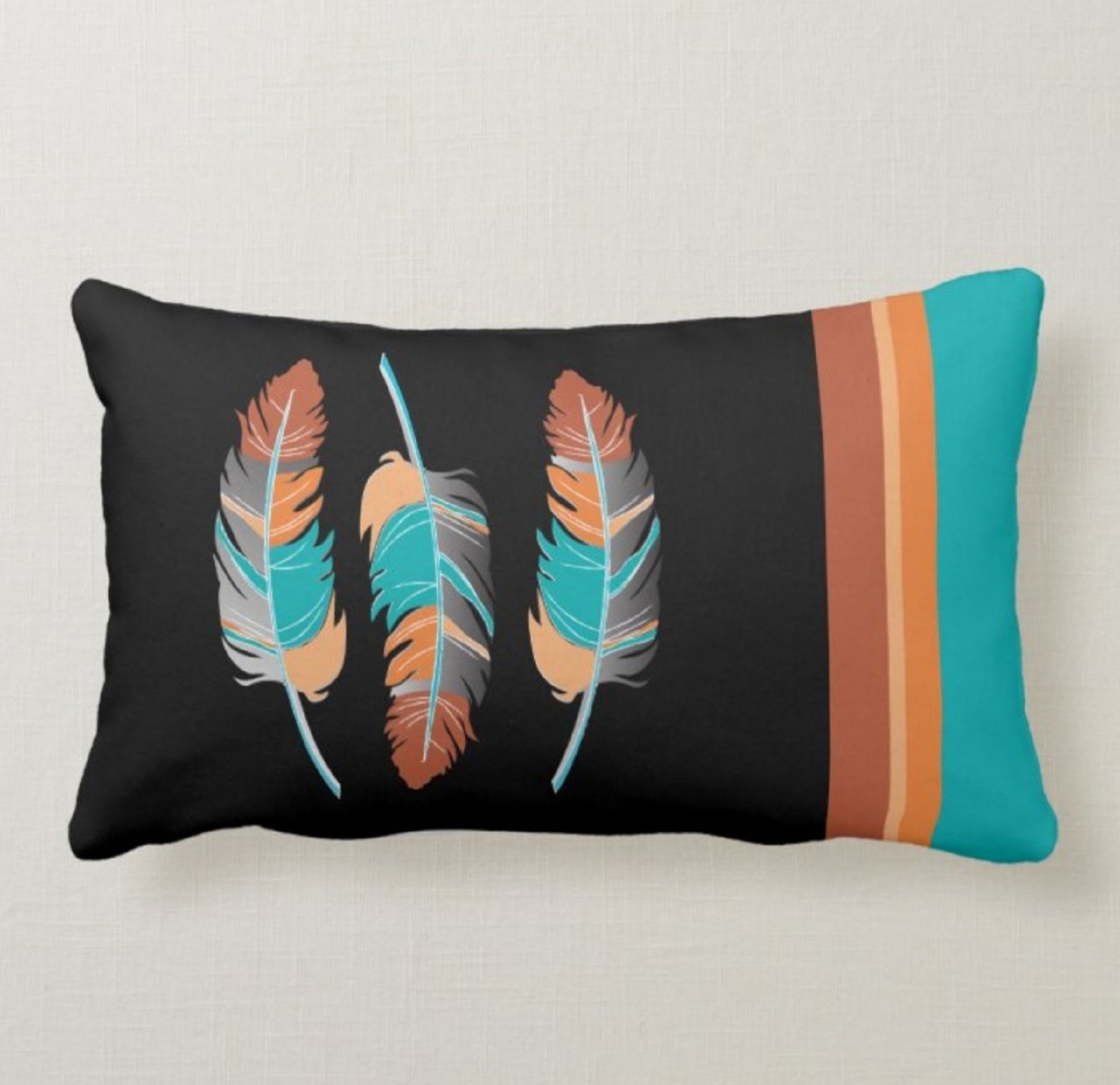 Feather Pillow Cover|colorful Feather Cushion Case|decorative Throw ...
