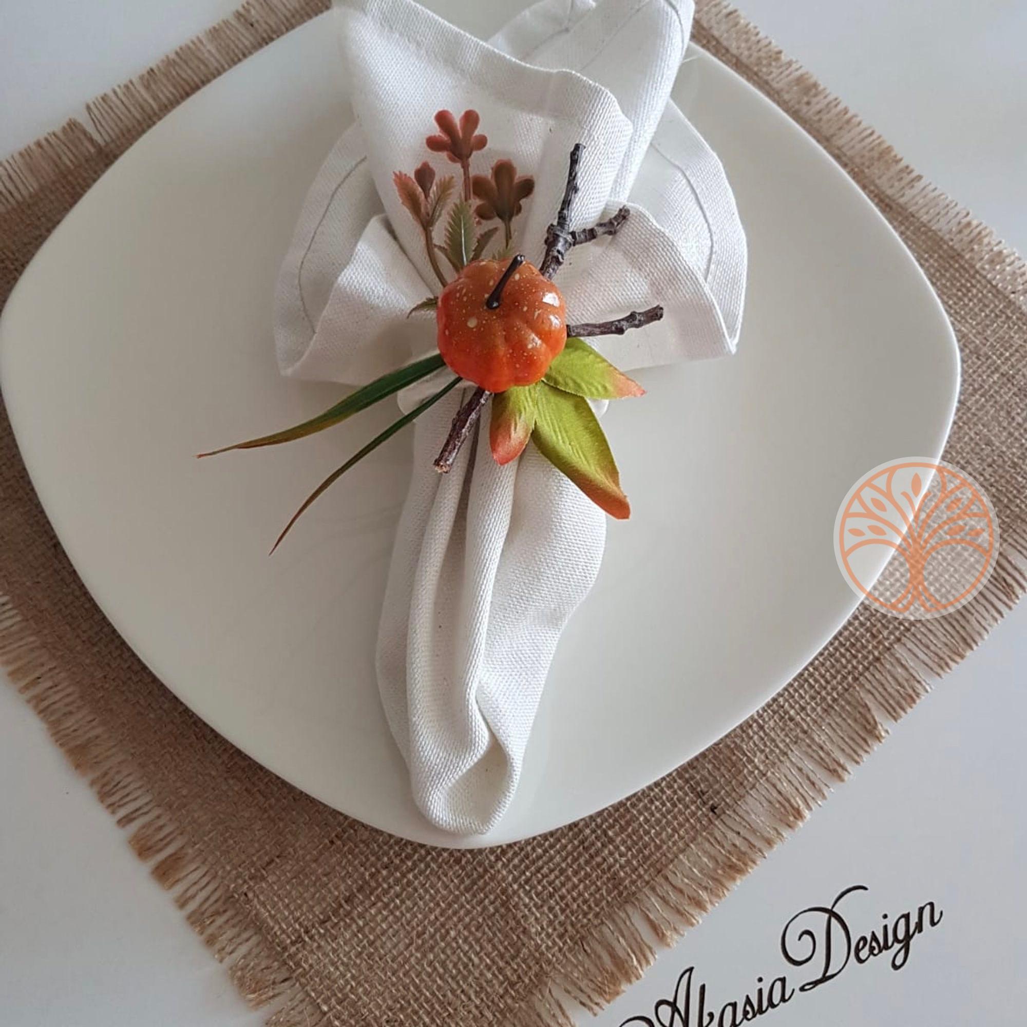 Pumpkin Napkin Ring|fall Trend Napkin Holder|cute Pumpkin Table Top ...
