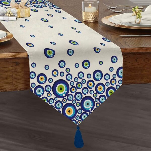 Evil Eye Table Runner|high Quality Triangle Dining Table Runner|good ...