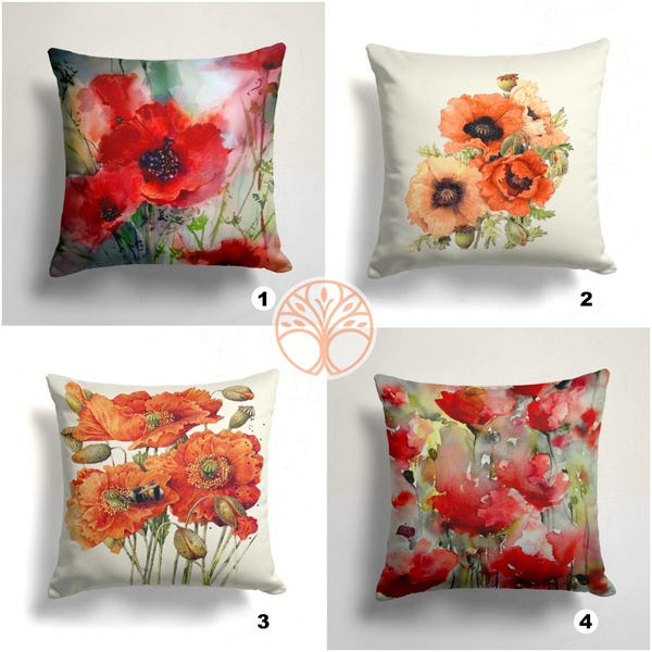 Poppy Pillows - Etsy