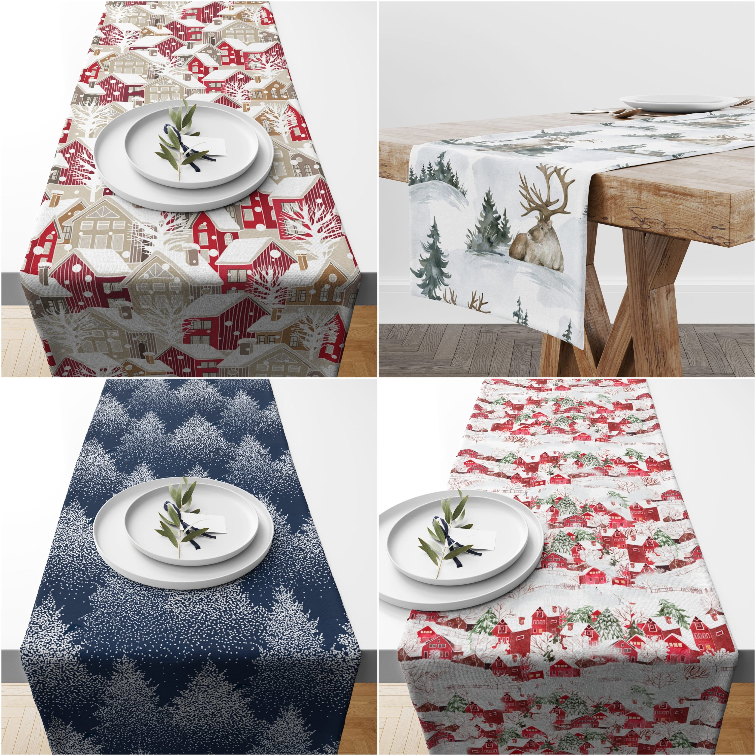 Snow Table Runner - Etsy