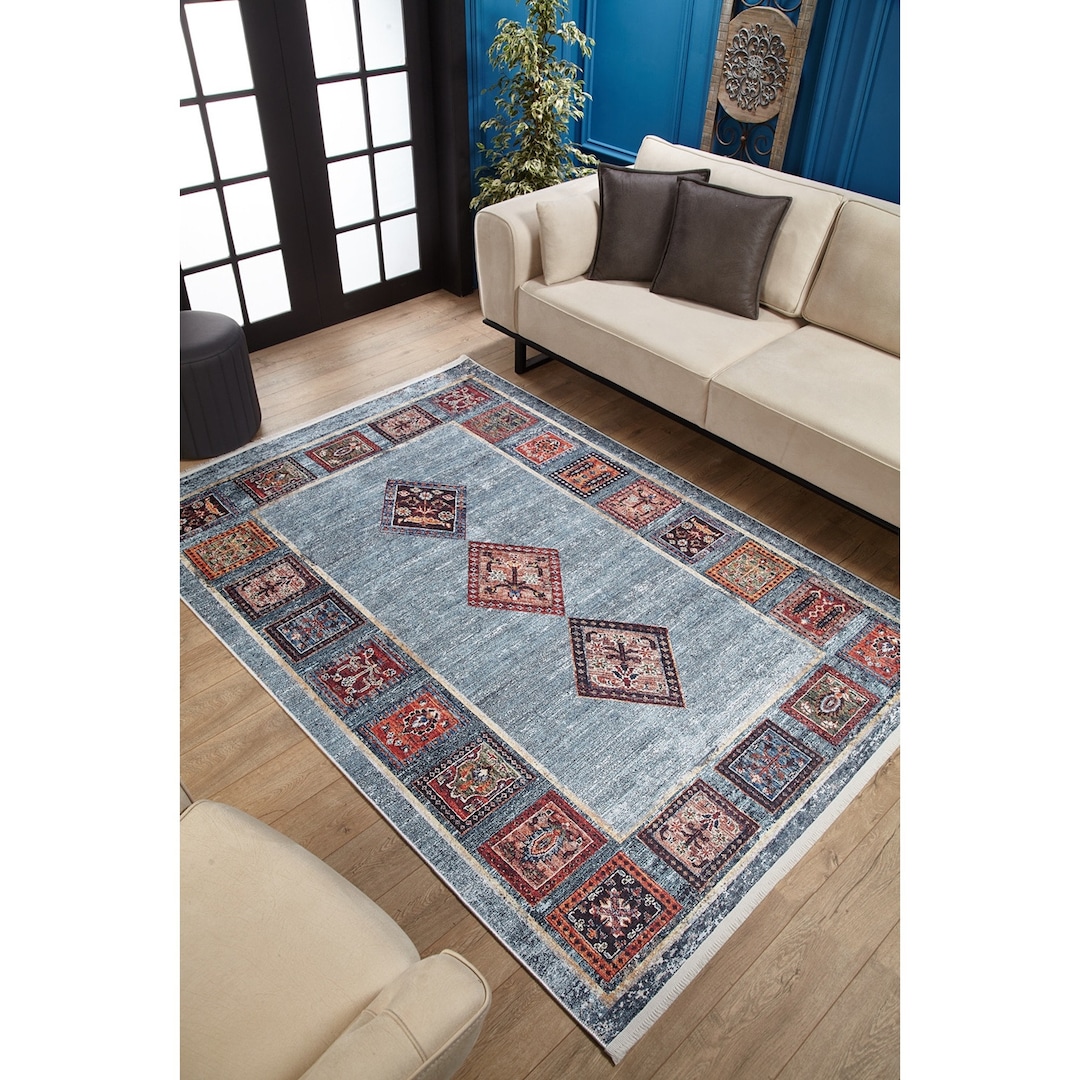 Rug Design Carpetethnic Kilim Pattern Farmhouse Washable Carpetmachine ...