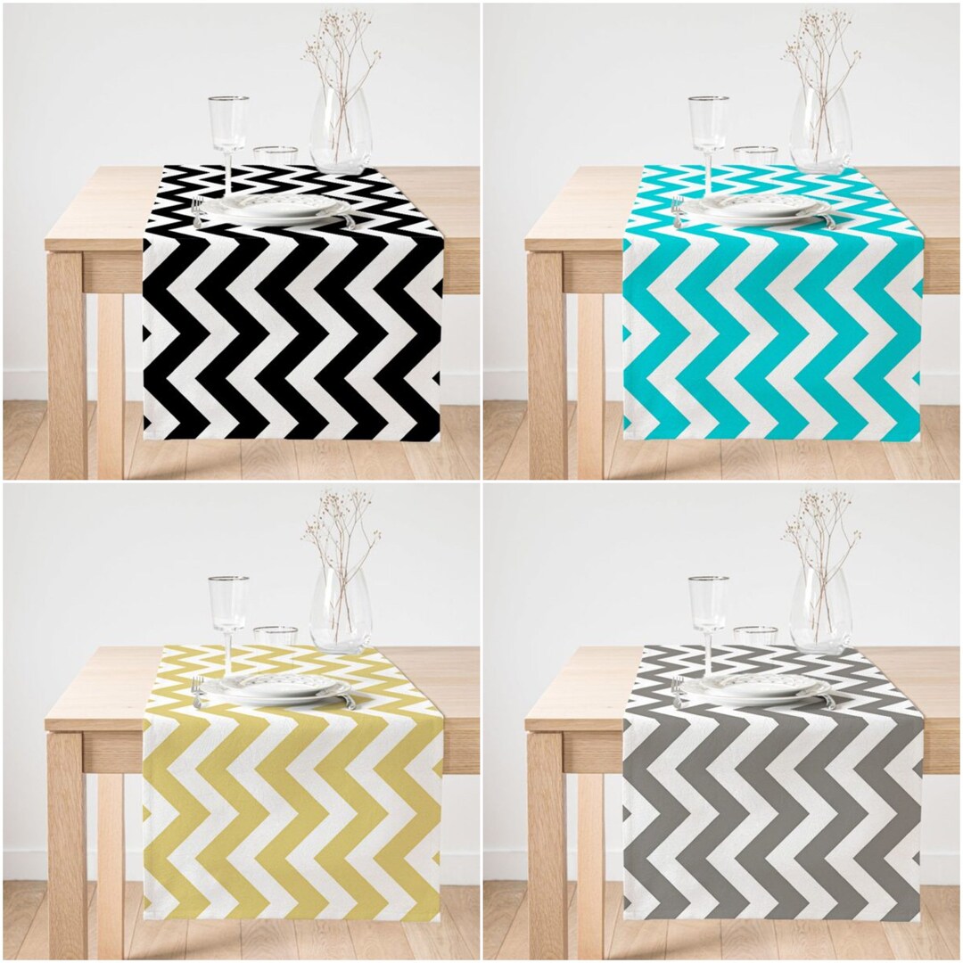 Zigzag Pattern Table Runnerdecorative Table Runnercolorful - Etsy