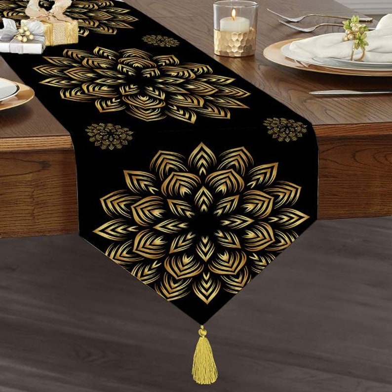 Tiled Mandala Table Runnerhigh Quality Triangle Dining Table - Etsy