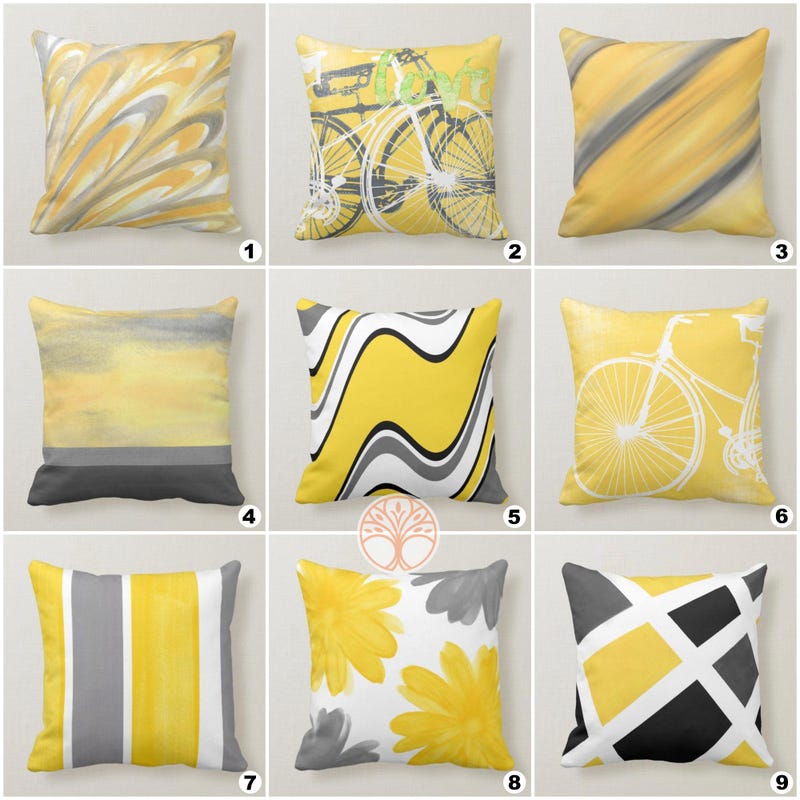 Yellow Throw Pillow - Etsy