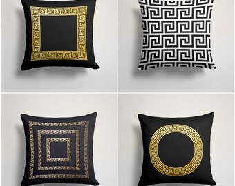 Greek Key Cushion - Etsy