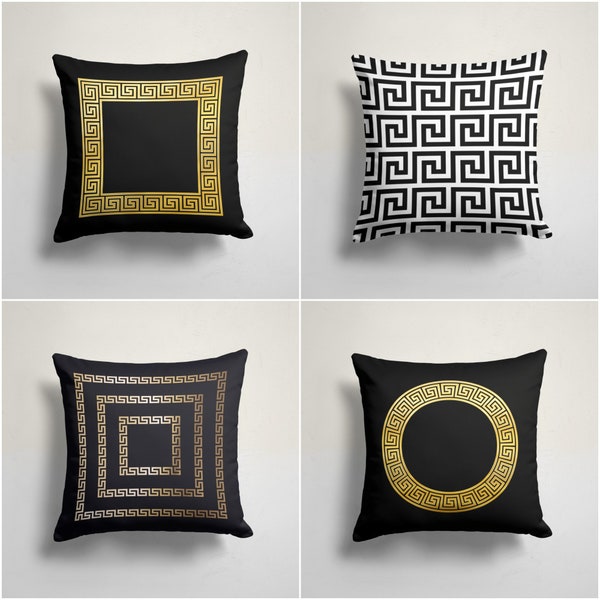 Greek Key Pillow - Etsy