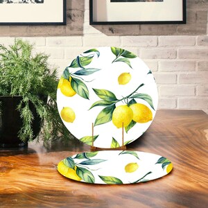 Lemon Placemat & Table Runner|floral Lemon Table Top|set of 2 Lemon ...