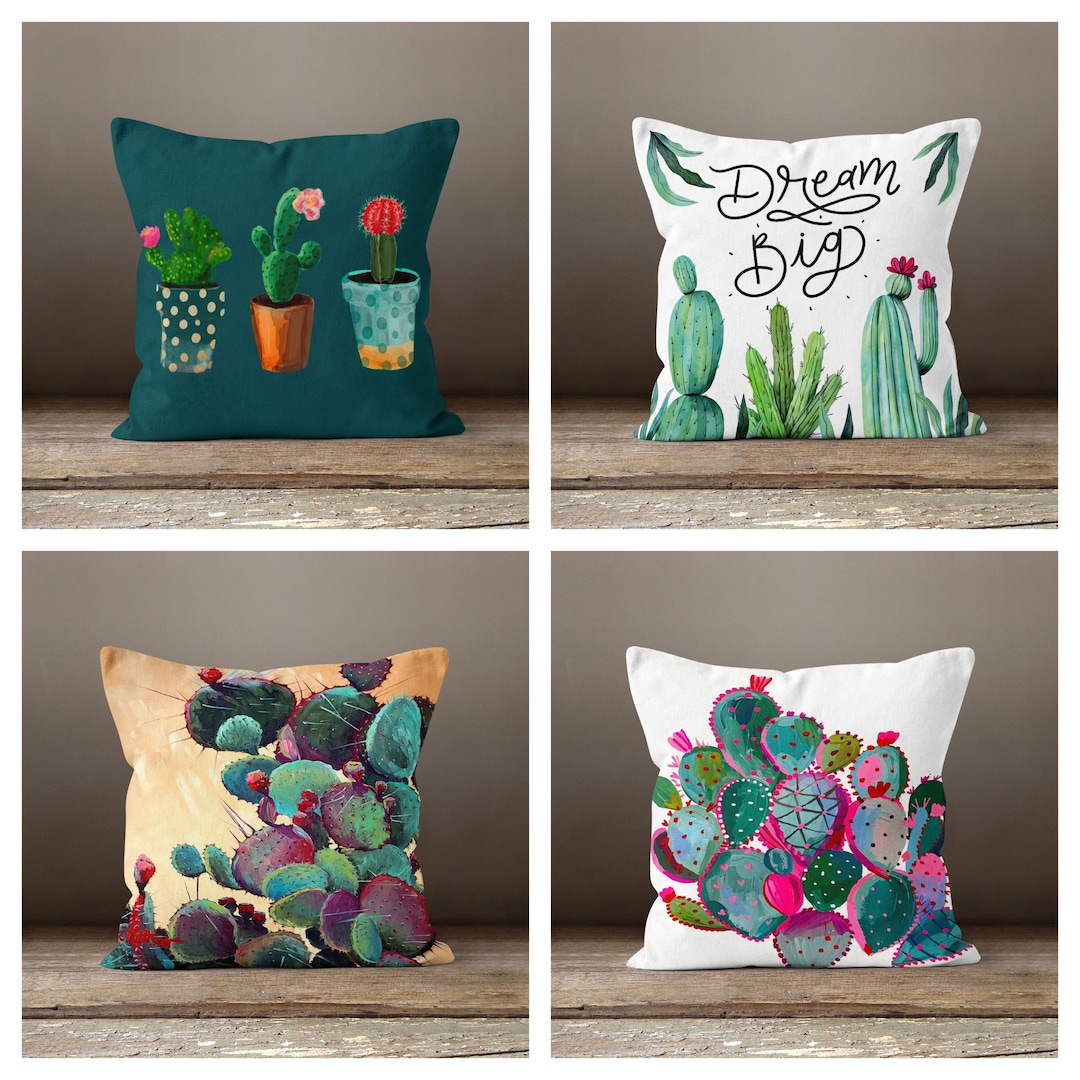 Cactus Pillow Covercactus Cushion Casedecorative Pillow - Etsy