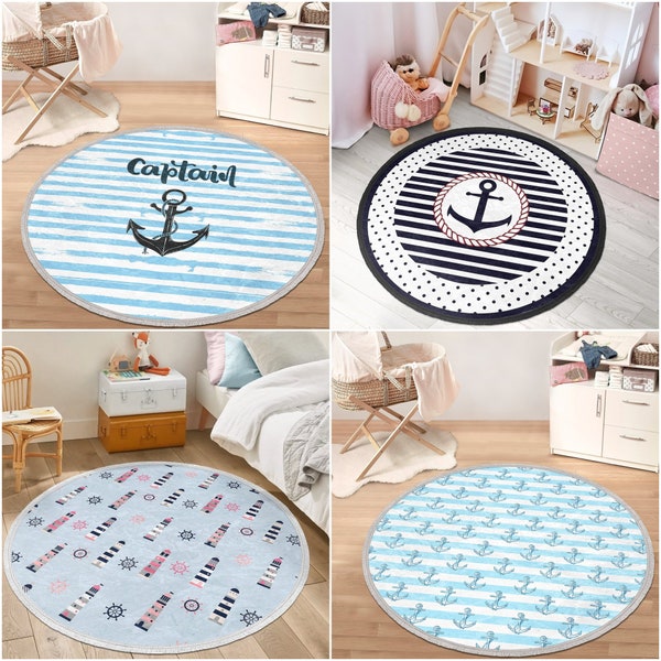 Nautical Nursery Rug - Etsy