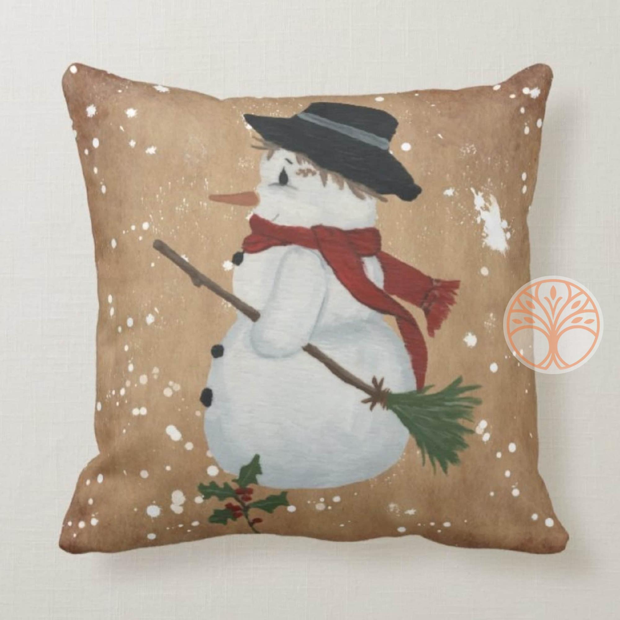 Winter Trend Pillow Cover|cute Snowman Decor|winter Throw Pillow Case ...