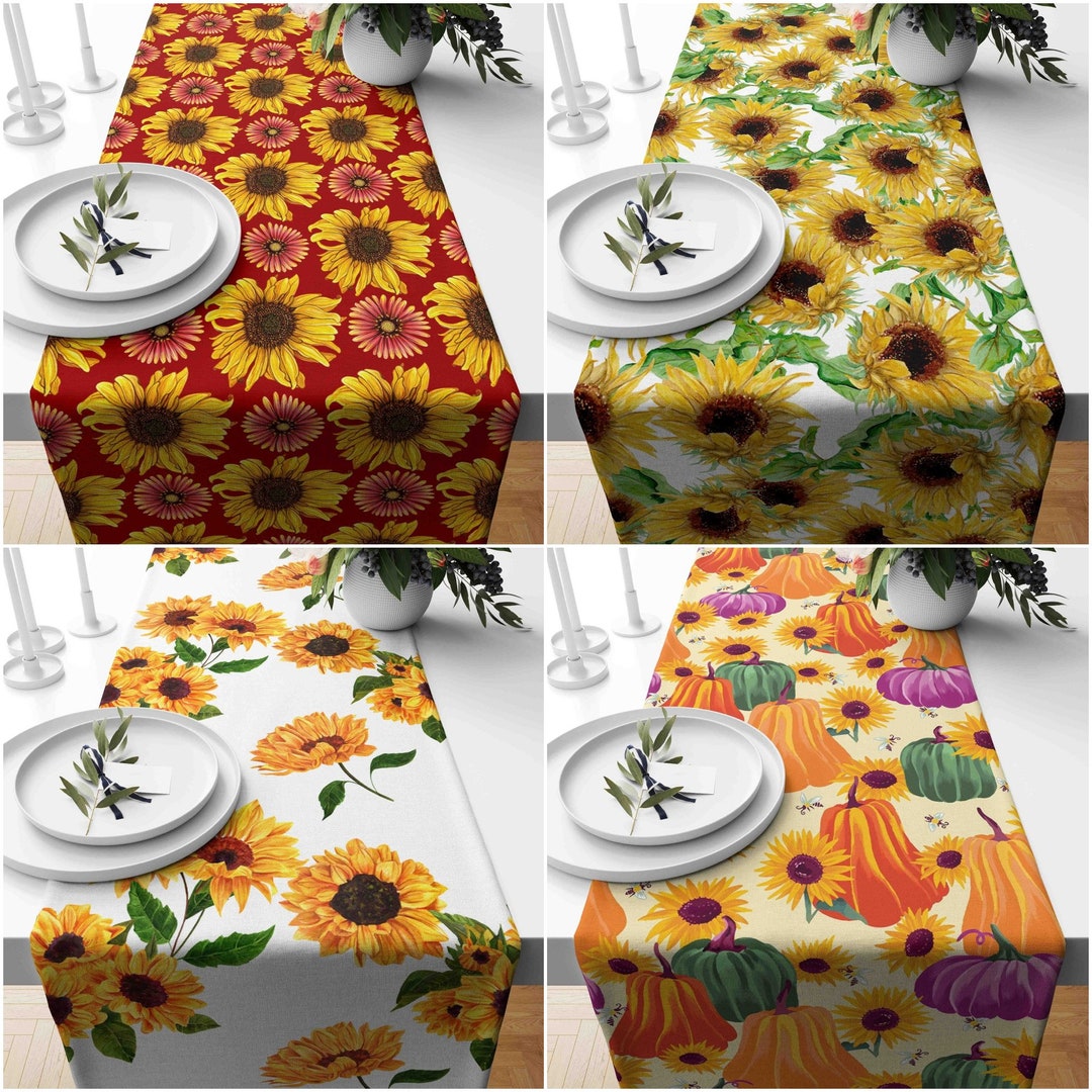 Sunflower Tablecloth|sunflower Table Runner|summer Tablecloth|sunflower ...