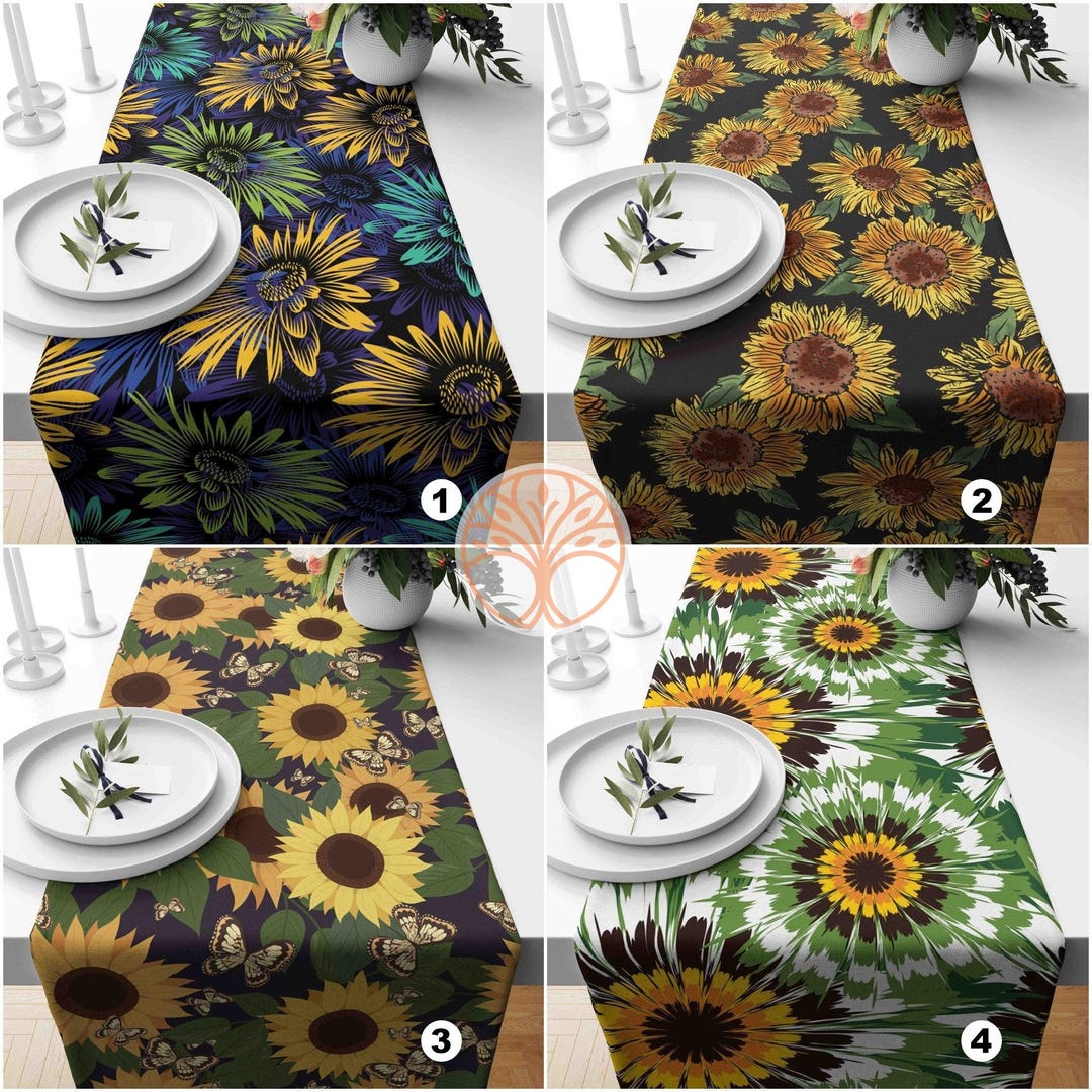 Sunflower Tablecloth|sunflower Table Runner|summer Tablecloth ...