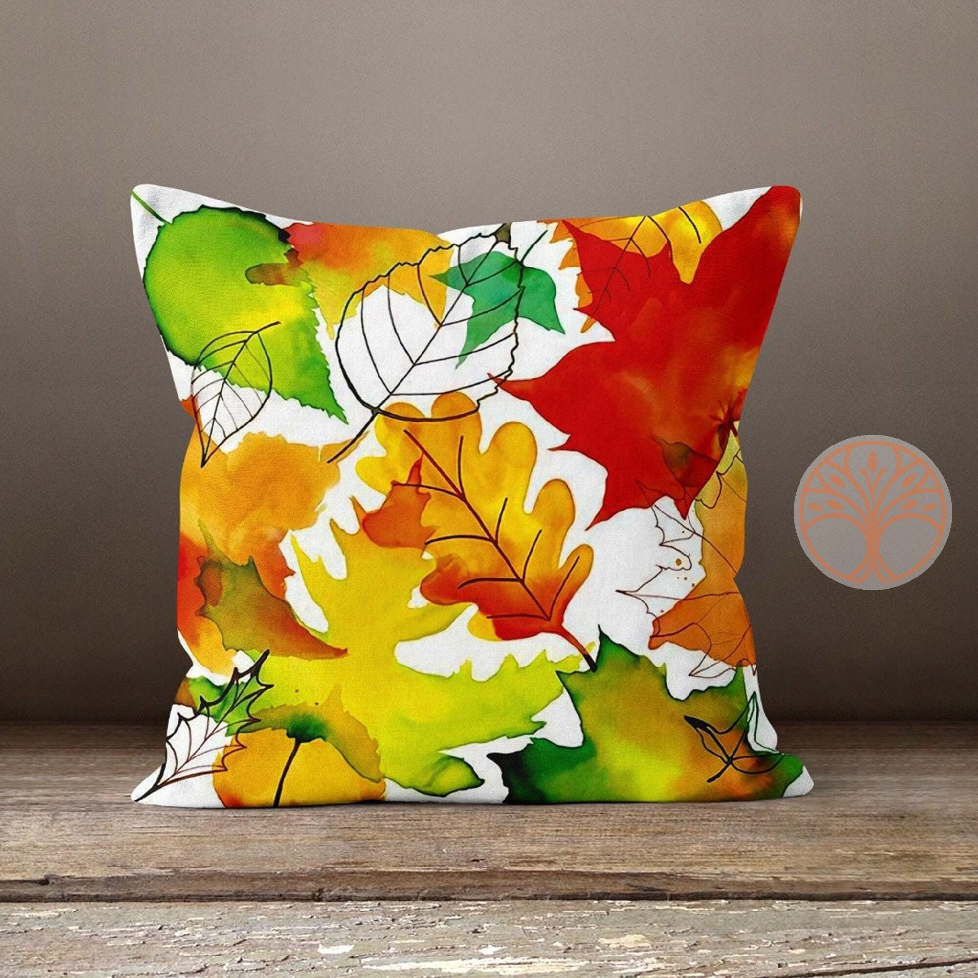Fall Trend Pillow Cover|autumn Cushion Case|dry Leaves Throw Pillowtop ...