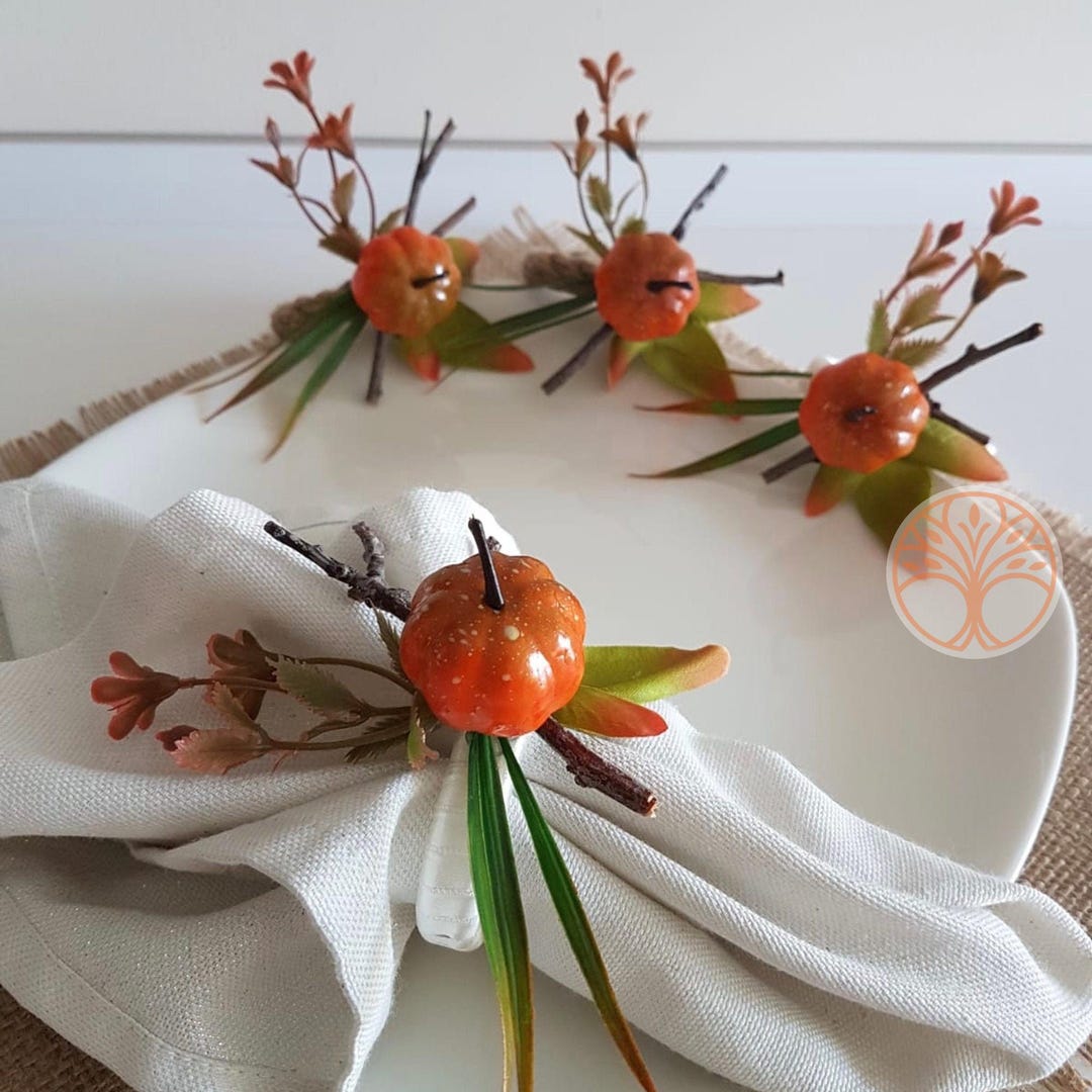 Pumpkin Napkin Ring|fall Trend Napkin Holder|cute Pumpkin Table Top ...
