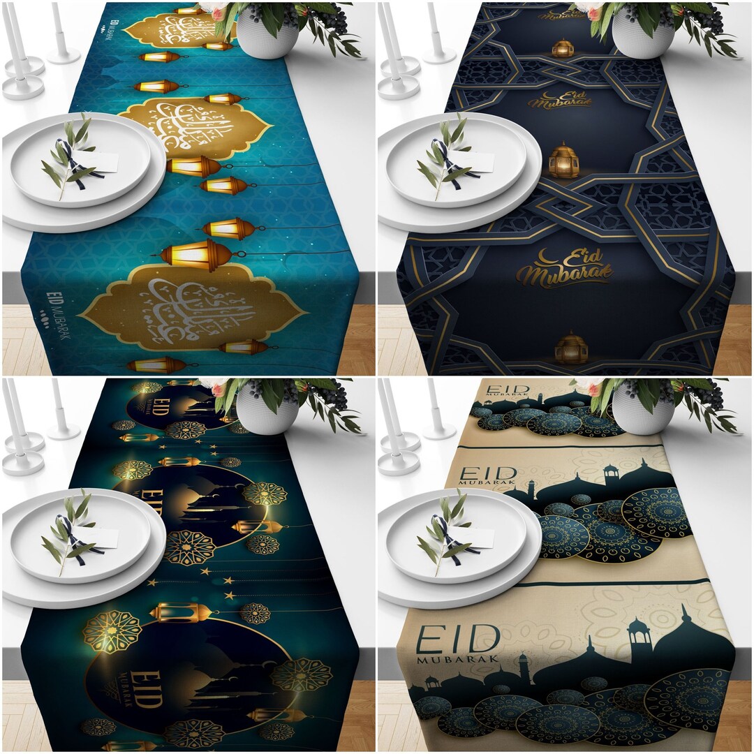 Eid Table Runner|ramadan Tablecloth|religious Motif Table Centerpiece ...
