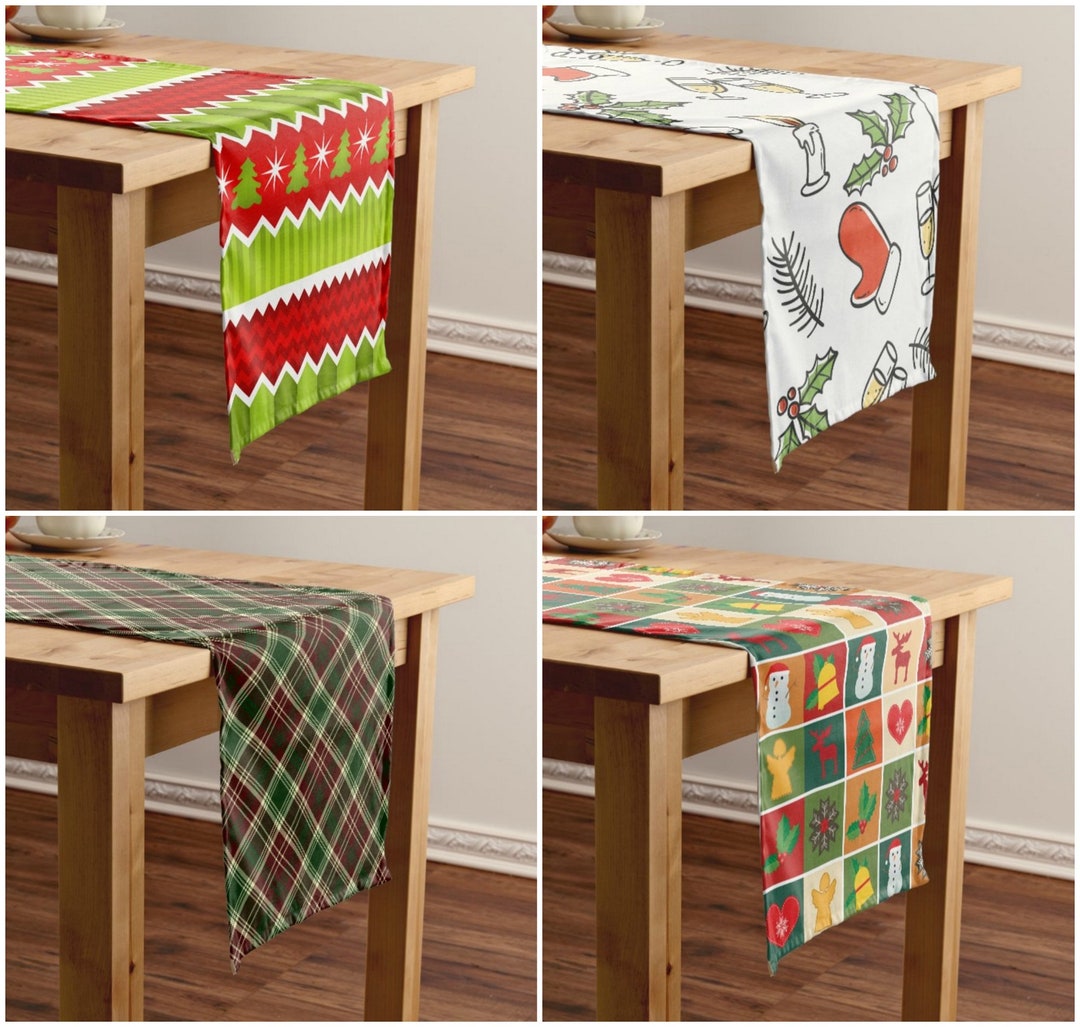 Christmas Table Runnerswinter Trend Table Runnerred Green Home ...