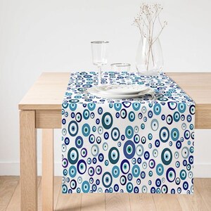Evil Eye Table Runner|good Luck Table Runner|symmetrical Pattern All ...