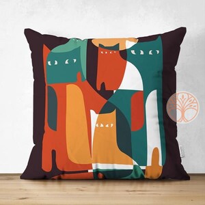 Cute Cat Pillow Covers|cat Pattern Cushion Case|housewarming Patchwork ...