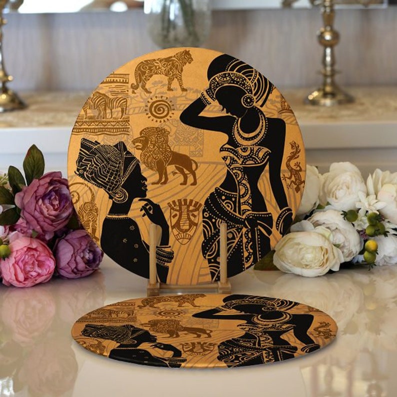 African Girl Placemat & Table Runner|ethnic Table Top|set of 2 African ...