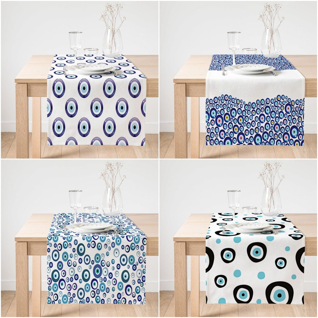Evil Eye Table Runner|good Luck Table Runner|symmetrical Pattern All ...