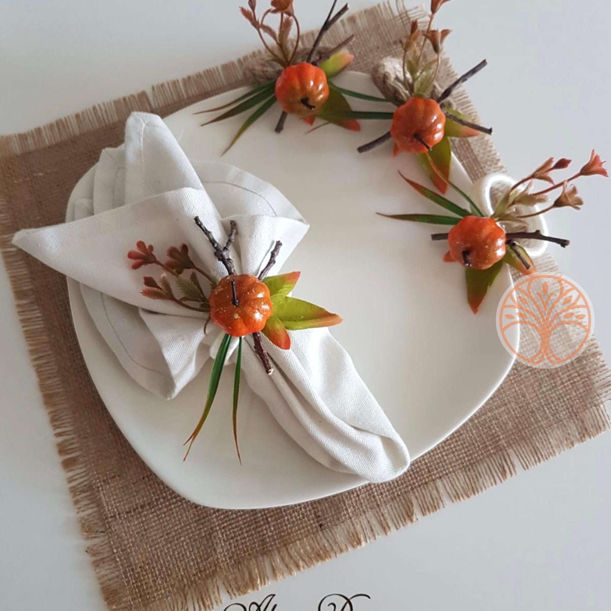 Pumpkin Napkin Ring|fall Trend Napkin Holder|cute Pumpkin Table Top ...