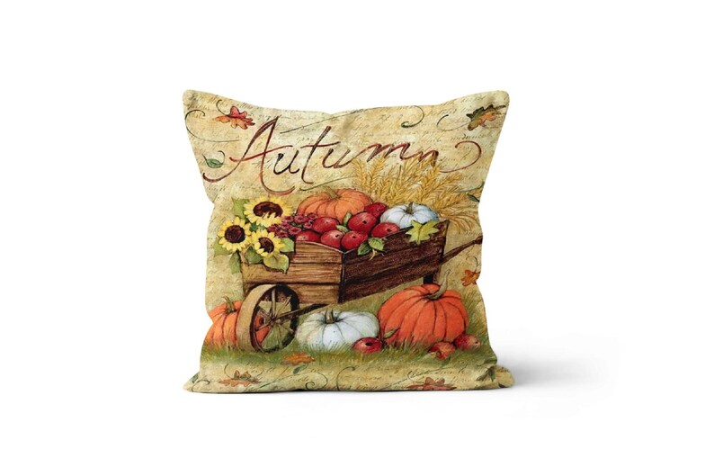 Fall Trend Pillow Coverautumn Cushion Caseorange Pumpkin - Etsy