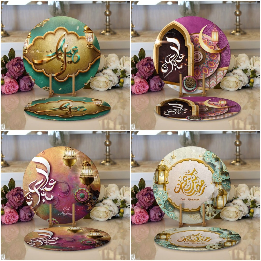 Islamic Placemat|set of 2 Eid Mubarak Supla Table Mat|religious Round ...