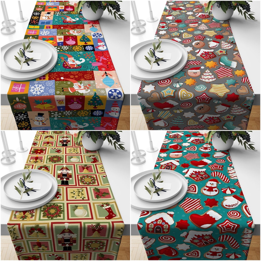 Christmas Table Runner|winter Trend Tablecloth|christmas Home Decor ...