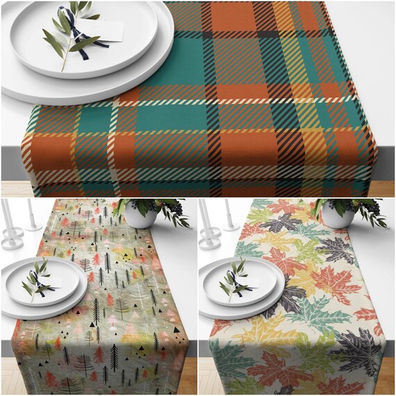 Fall Trend Table Runnerdry Leaves Table Runnerautumn Home - Etsy