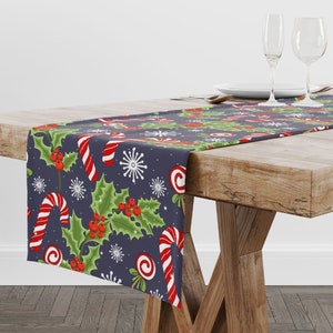 Christmas Table Runners|xmas Flower Table Runner|winter Trend Home ...