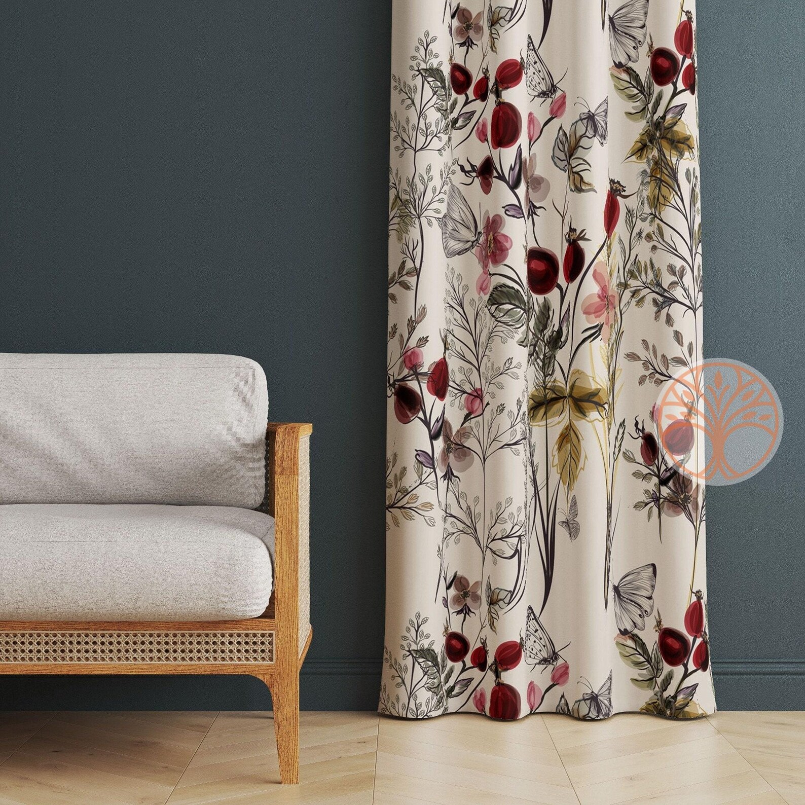 Decorative Floral Curtain|thermal Insulated Floral Window Treatment ...