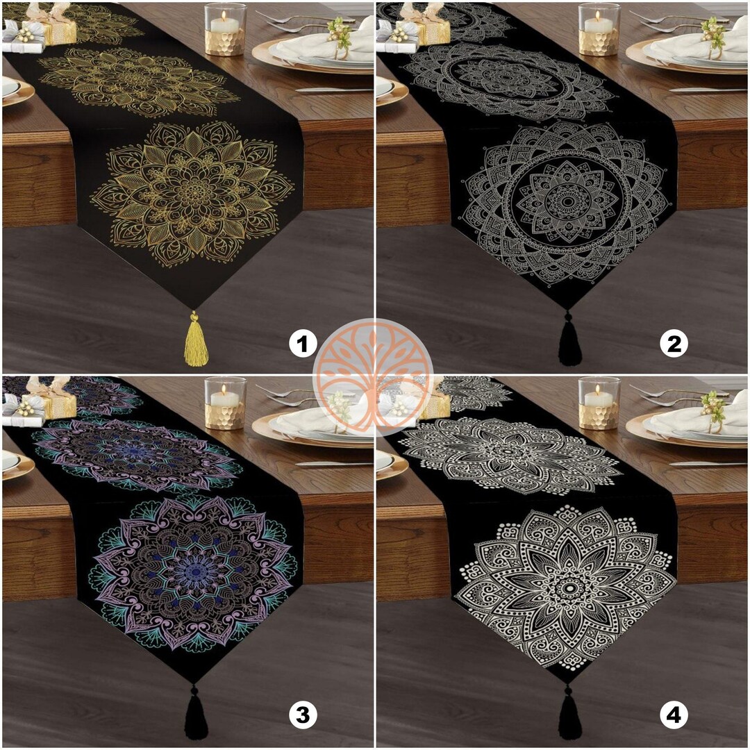 Tiled Mandala Table Runner|high Quality Triangle Dining Table Runner ...