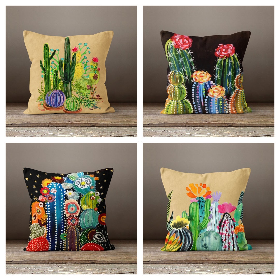 Cactus Pillow Covers Cactus Cushion Casedecorative Pillow - Etsy