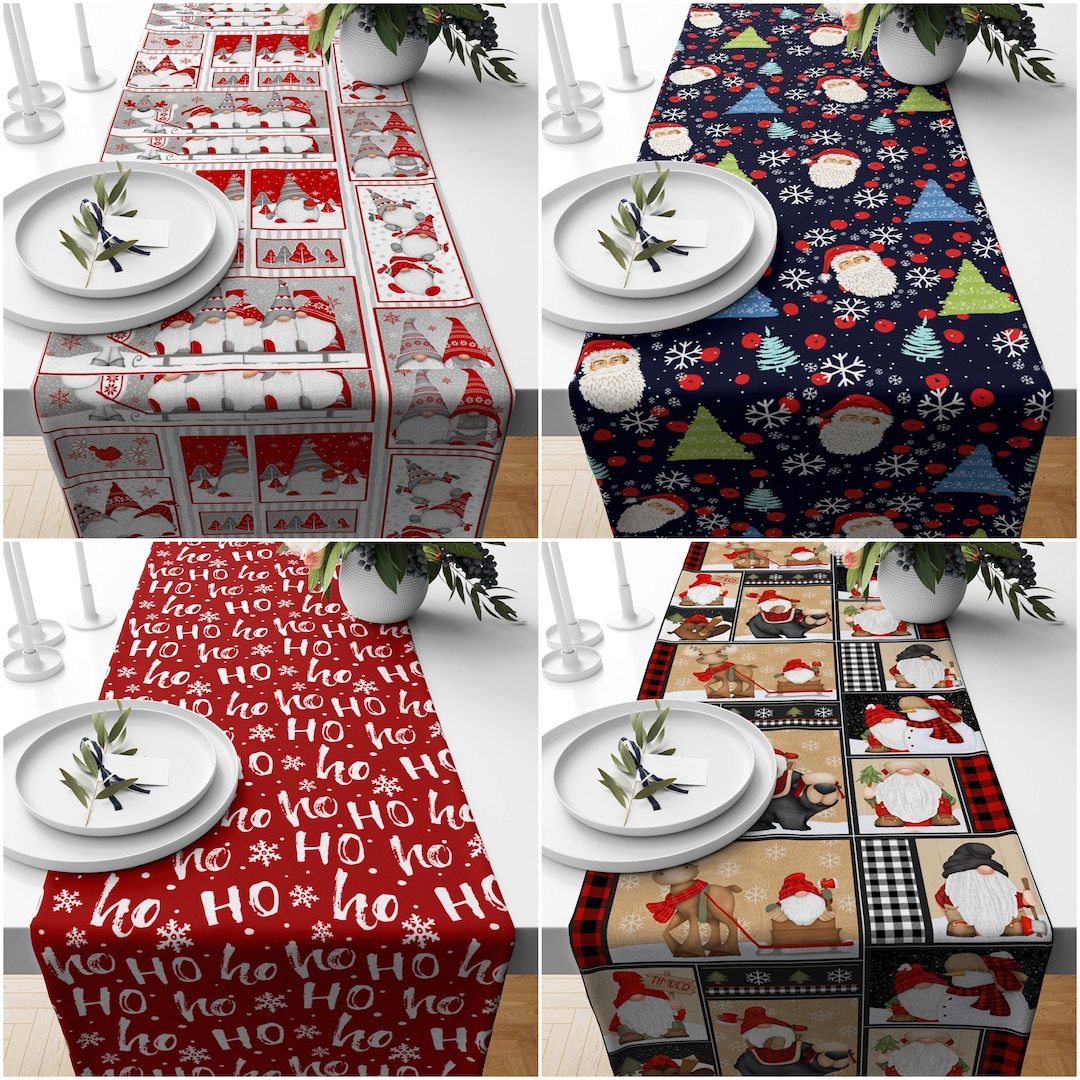 Santa Claus Table Runner|christmas Table Decor|dwarf Santa/gnome Table ...