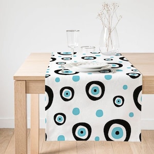 Evil Eye Table Runner|good Luck Table Runner|symmetrical Pattern All ...
