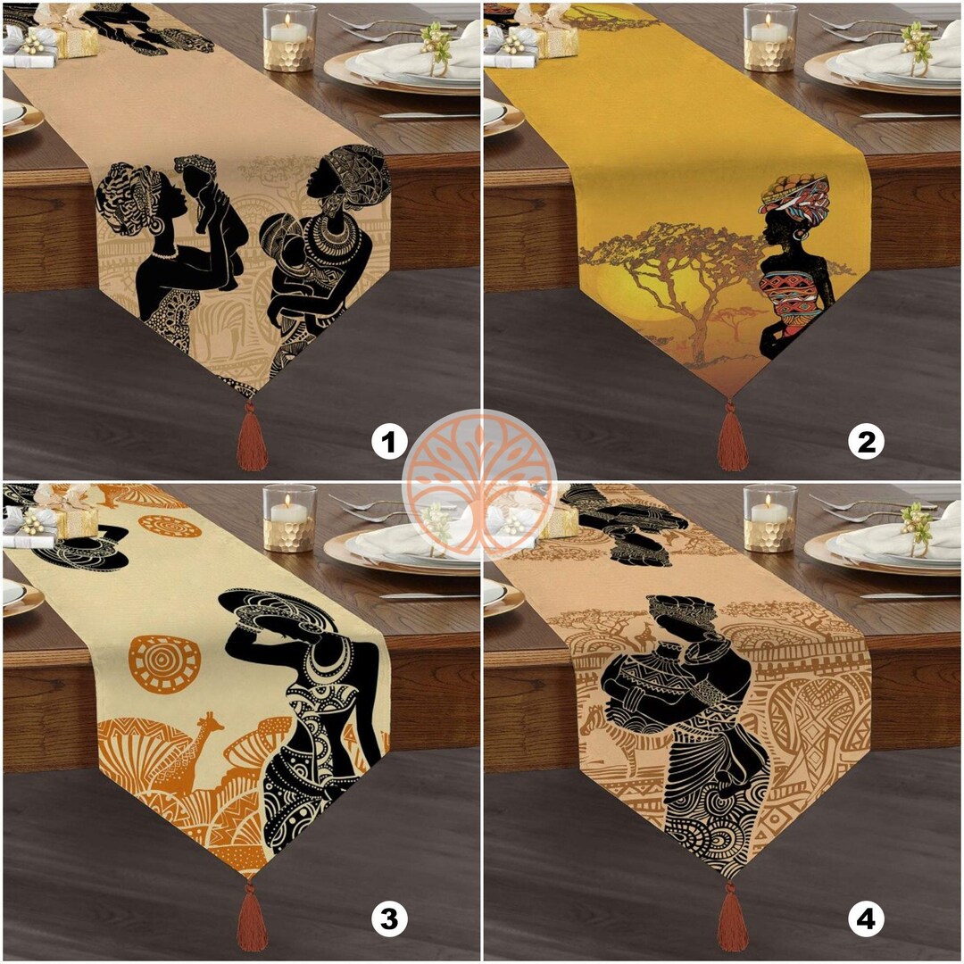 African Women Table Runner|high Quality Triangle Authentic Dining Table ...